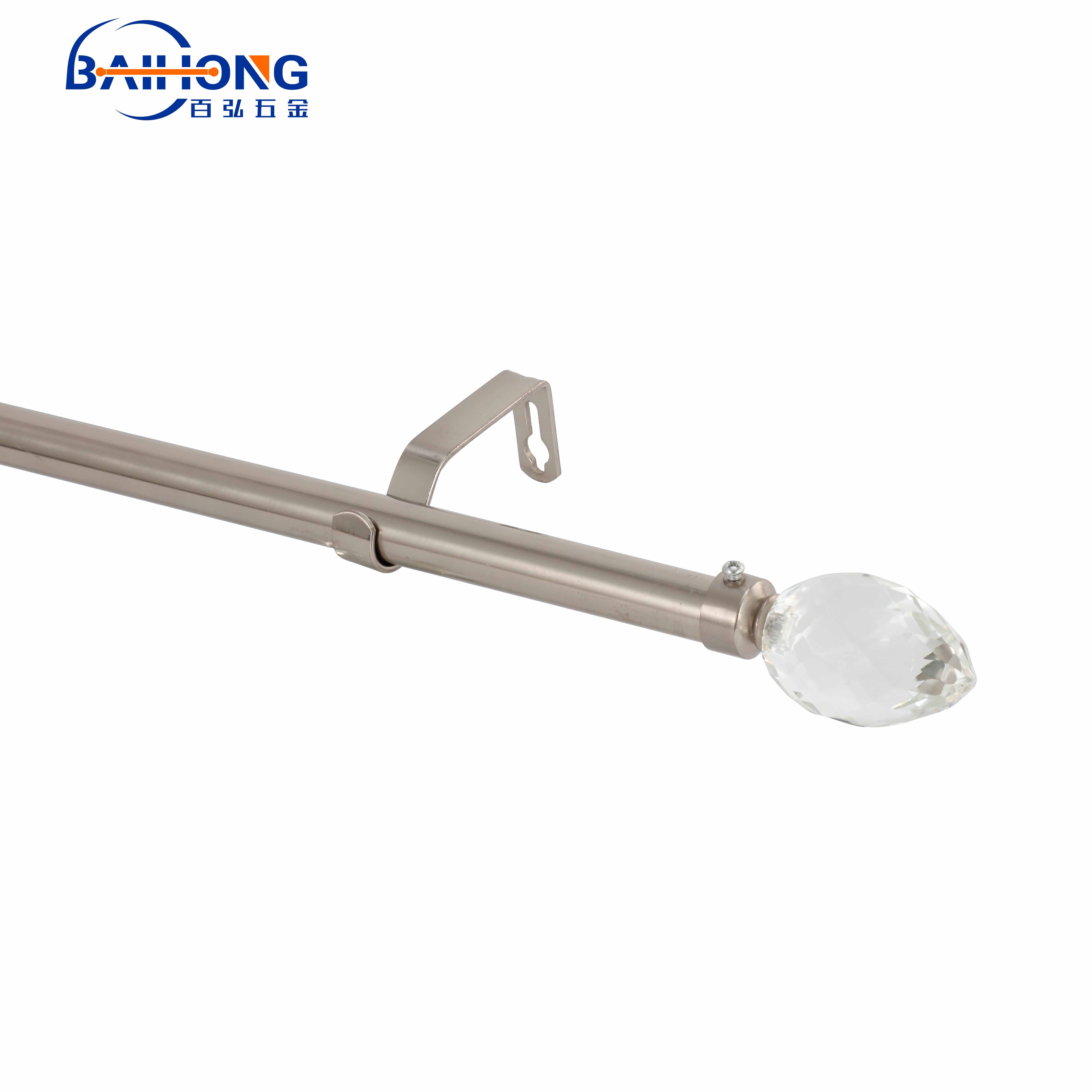 Egg-shaped crystal finials,crystal curtain rod set | Baihong Hardware