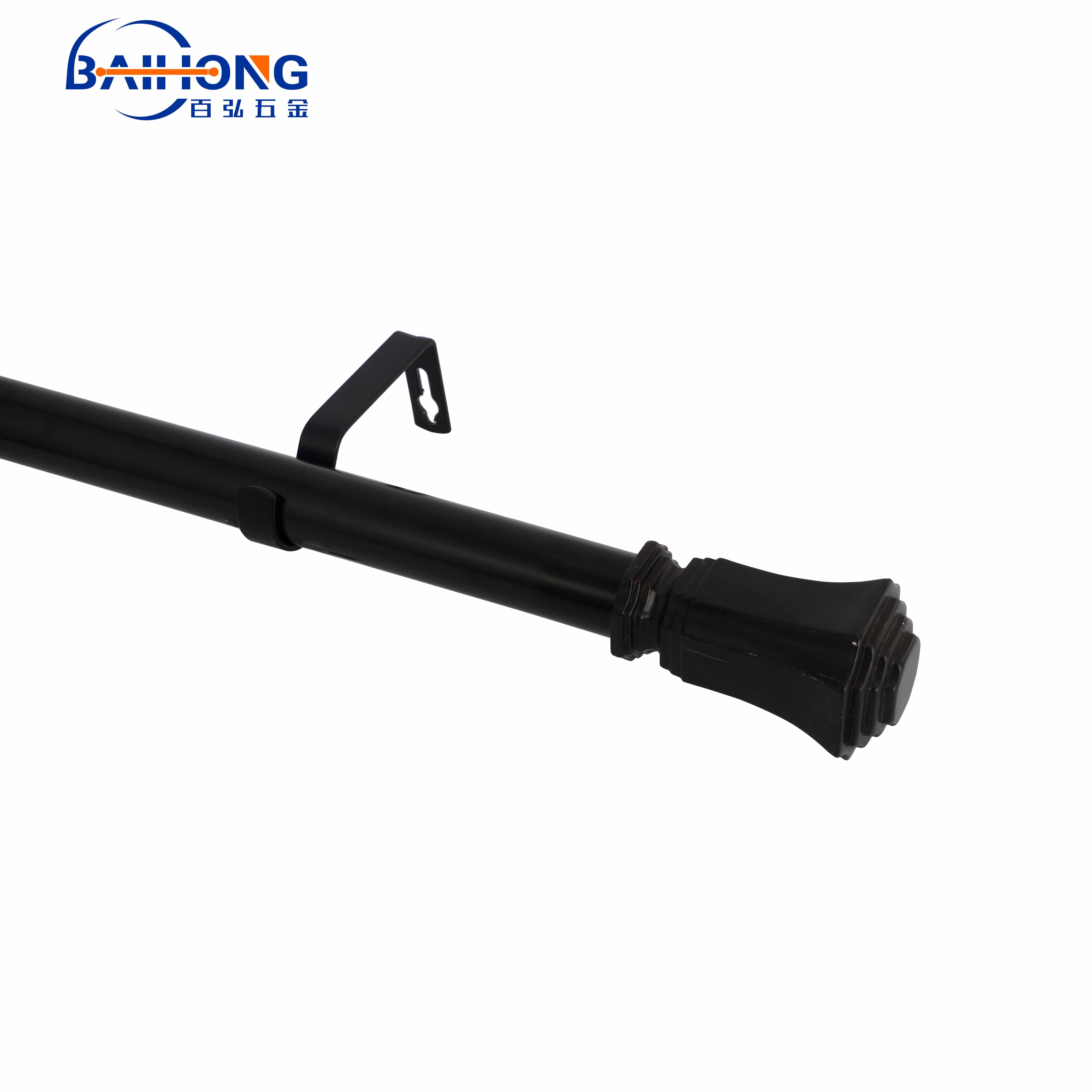 Flower shaped curtain rod finials, unique resin end cap | Baihong Hardware